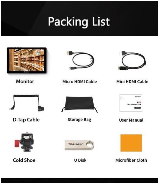 DESVIEW R7ii 7inch on camera monitor Foto de Vakman